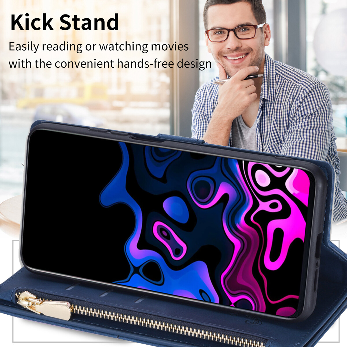 For Google Pixel 8 7 6 Pro 8A 7A Case Leather Magnetic Wallet Flip ...