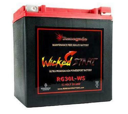 REPLACEMENT BATTERY FOR HARLEY 66010-97D / 66000340; RG30L-WS 600+ CCA ...