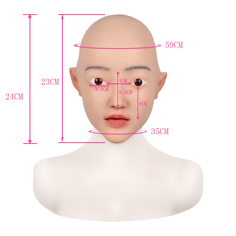 Transgender Realistic Silicone Female Face Headwear Halloween ...