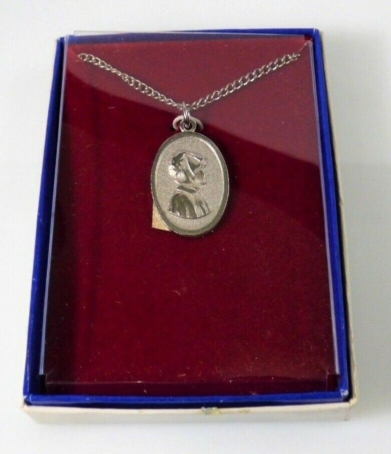Saint Elizabeth Ann Seton Catholic Pendant Chain Necklace Rhodium ...