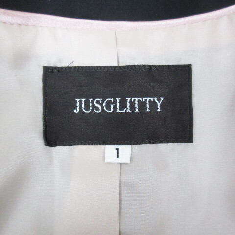 [Japan Used Fashino] Jusglitty Collarless Jacket, Short Length, 3/4 Sleeves, Ope | eBay