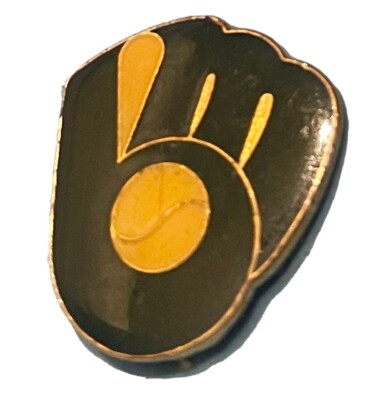 MLB Brewers Old Logo Mitt Pin MLB Brewers Baseball USA only | eBay