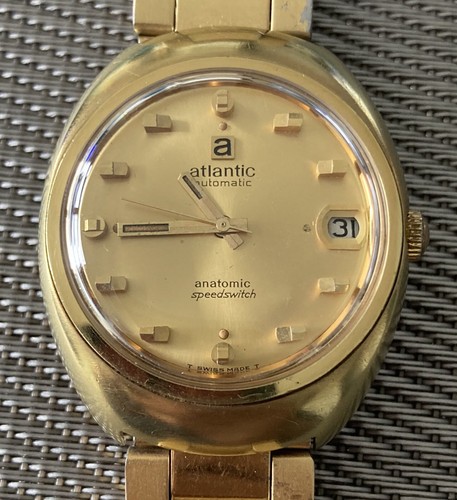 Atlantic anatomic speedswitch 25J automatic F4468 cal swiss made men's ...