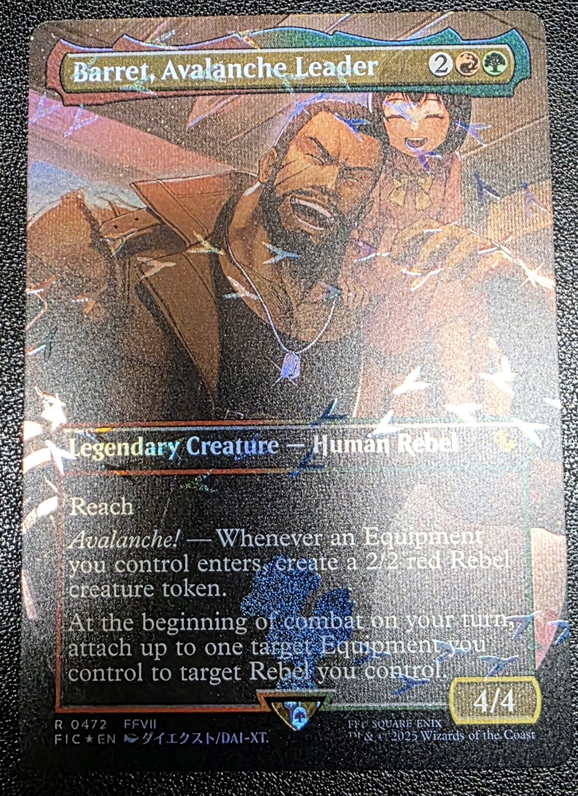 Barret, Avalanche Leader Mtg Card Track Foil Extended Art Final Fantasy ...