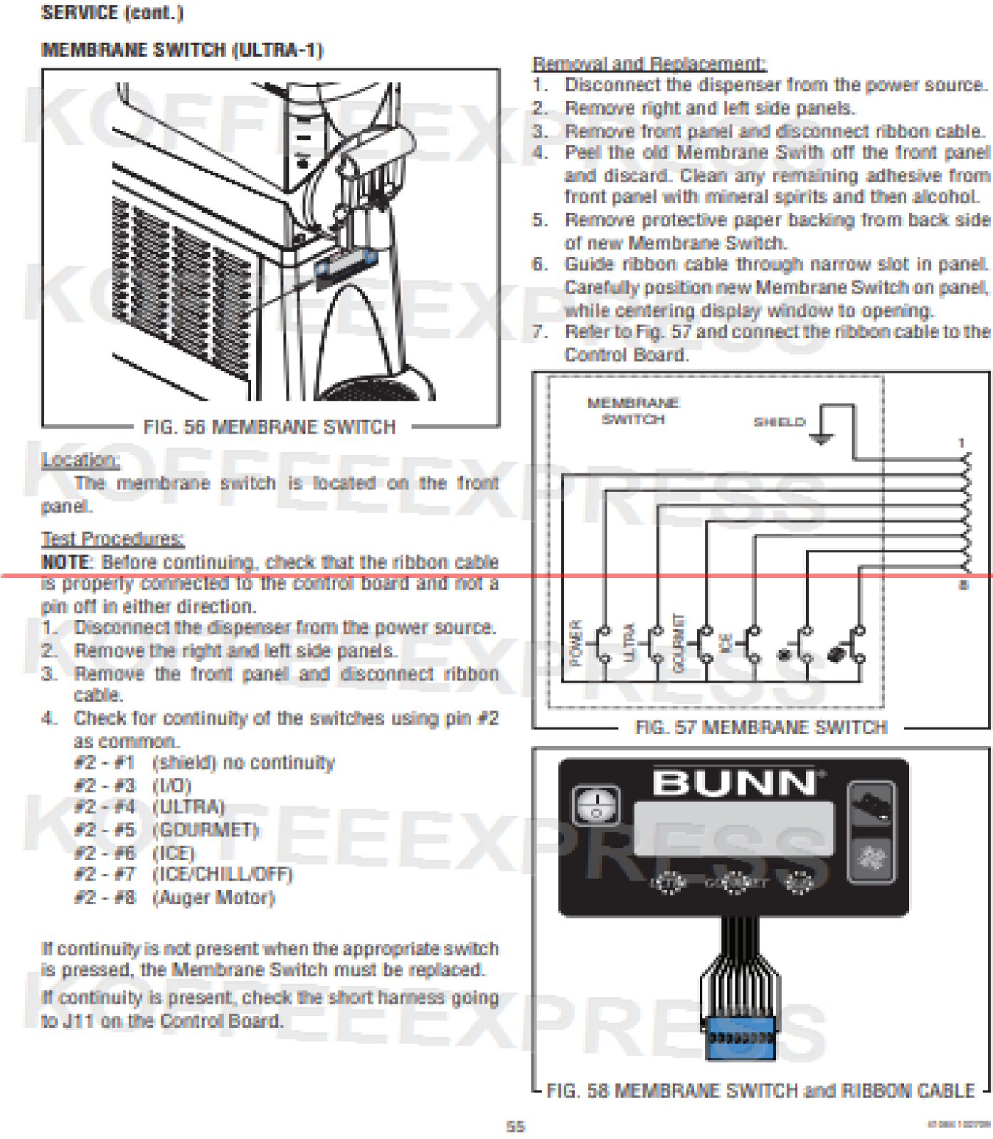 Bunn Ultra-2 Membrane Switch - 32126.1004 - FACTORY PART - New - 004 ...
