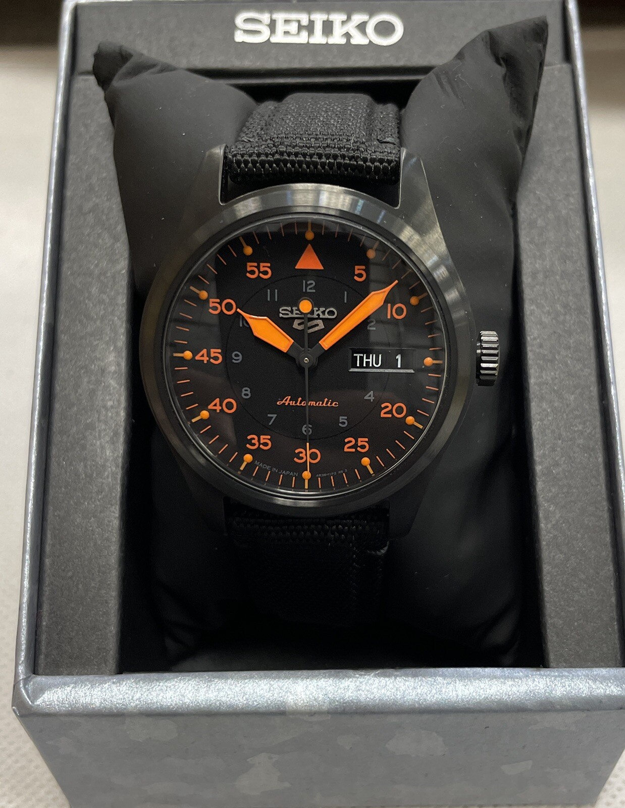 SEIKO 5 Automatic Nylon Band 40mm Black Dial Men’s Watch SRPH33 24 ...