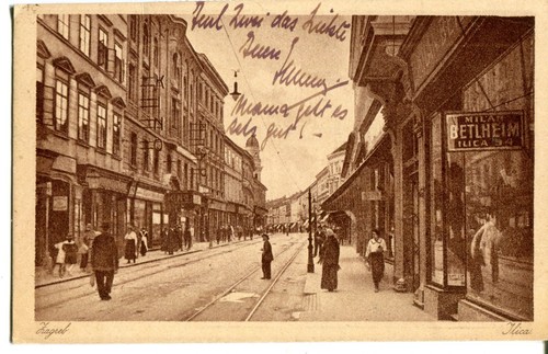 Kroatien Zagreb Ilica, 34 Milan Beltheim Zeichen Circa 1926 Sepia Shs ...