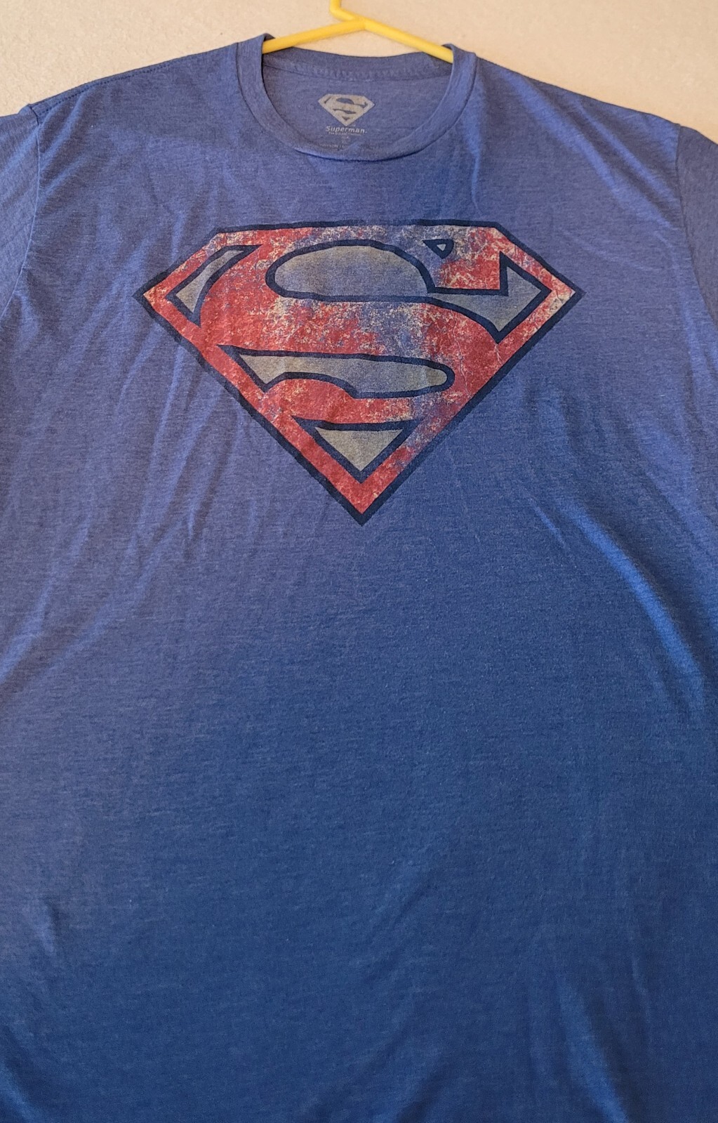 DC Comics Superman Classic Logo Distressed Look Royal… - Gem
