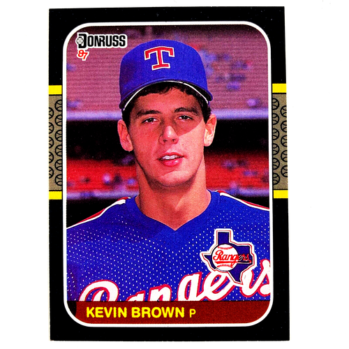 Kevin Brown 1987 Donruss Rookie Card #627 MLB Texas Rangers LA Dodgers ...