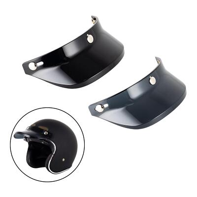 3 Snap Helmet Visor Peak Cover for 3/4 Open Face Helmets Half Helmets ...