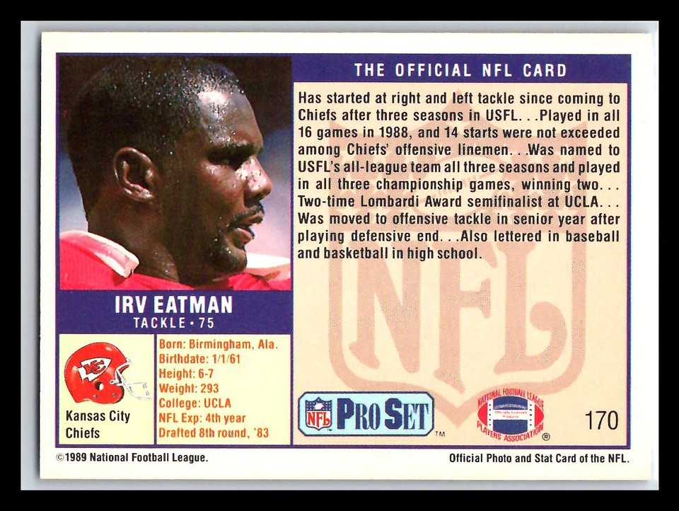 1989 Pro Set #170 Irv Eatman | eBay