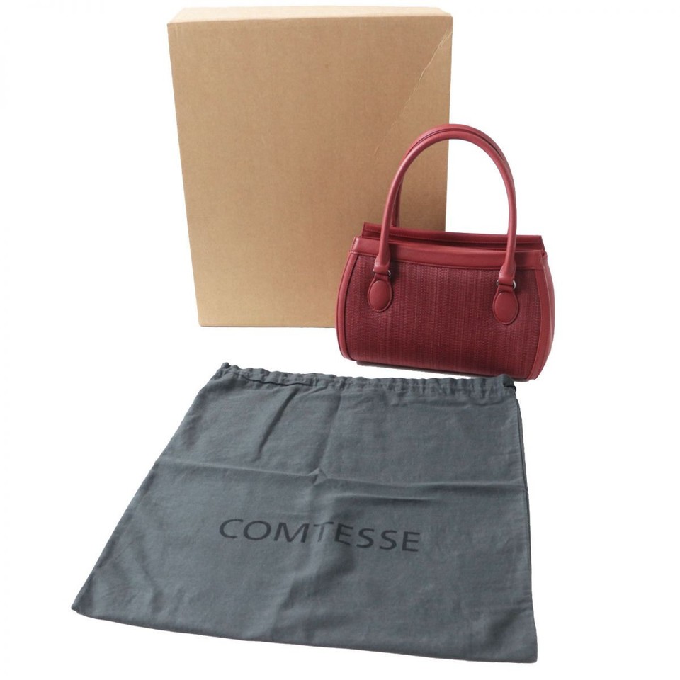 COMTESSE Ladies Handbag Unused German Made 7599 Leather Horsehair Red ...