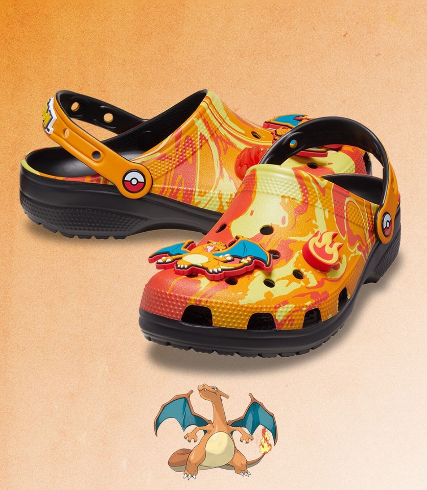 NEW Crocs x Pokemon ‘Charizard’ Classic clog Men’s 4-13 210242-001 SHIP ...