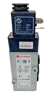 IMI Herion 9710000 3/2 5/2-Way Solenoid Actuated NAMUR Valve 12V DC 24/ ...