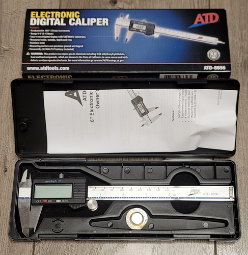 ATD 6" Stainless Steel Electronic/ Digital Caliper Tool w/ Case #8656 ...