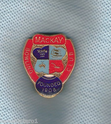MACKAY BOWLING CLUB LAPEL BADGE | eBay Australia