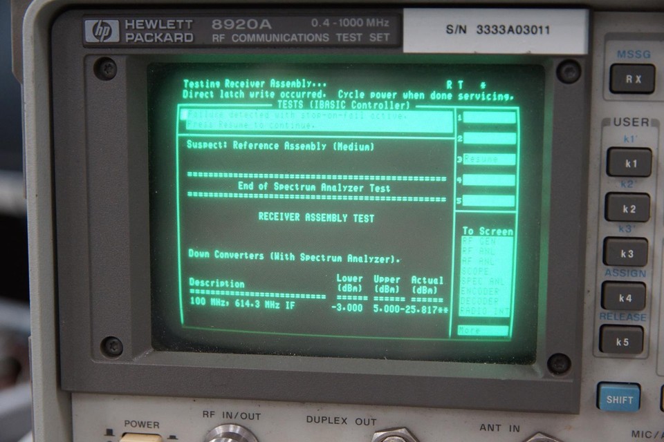HP Agilent 8920A RF Communications Test Set / Spectrum Analyzer | eBay