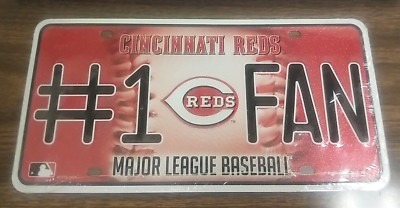 CINCINNATI REDS #1 FAN METALLIC RED METAL LICENSE PLATE, MLB | eBay