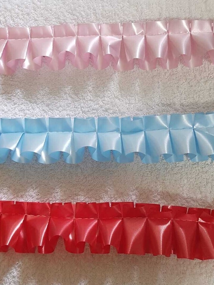 Easy Pleat Ribbon 18 Colours 3 Lengths Pre-Pleated Floristry Tributes ...