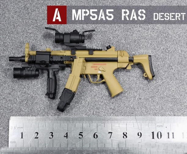 1/6 MP5A5 RAS Submachine Gun Model for 12" Hot Toys PH PMC SWAT Soldier ...