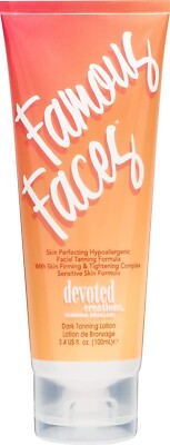Devoted Creations FAMOUS FACES Facial Tanning Lotion Skin Firming 3.4 ...