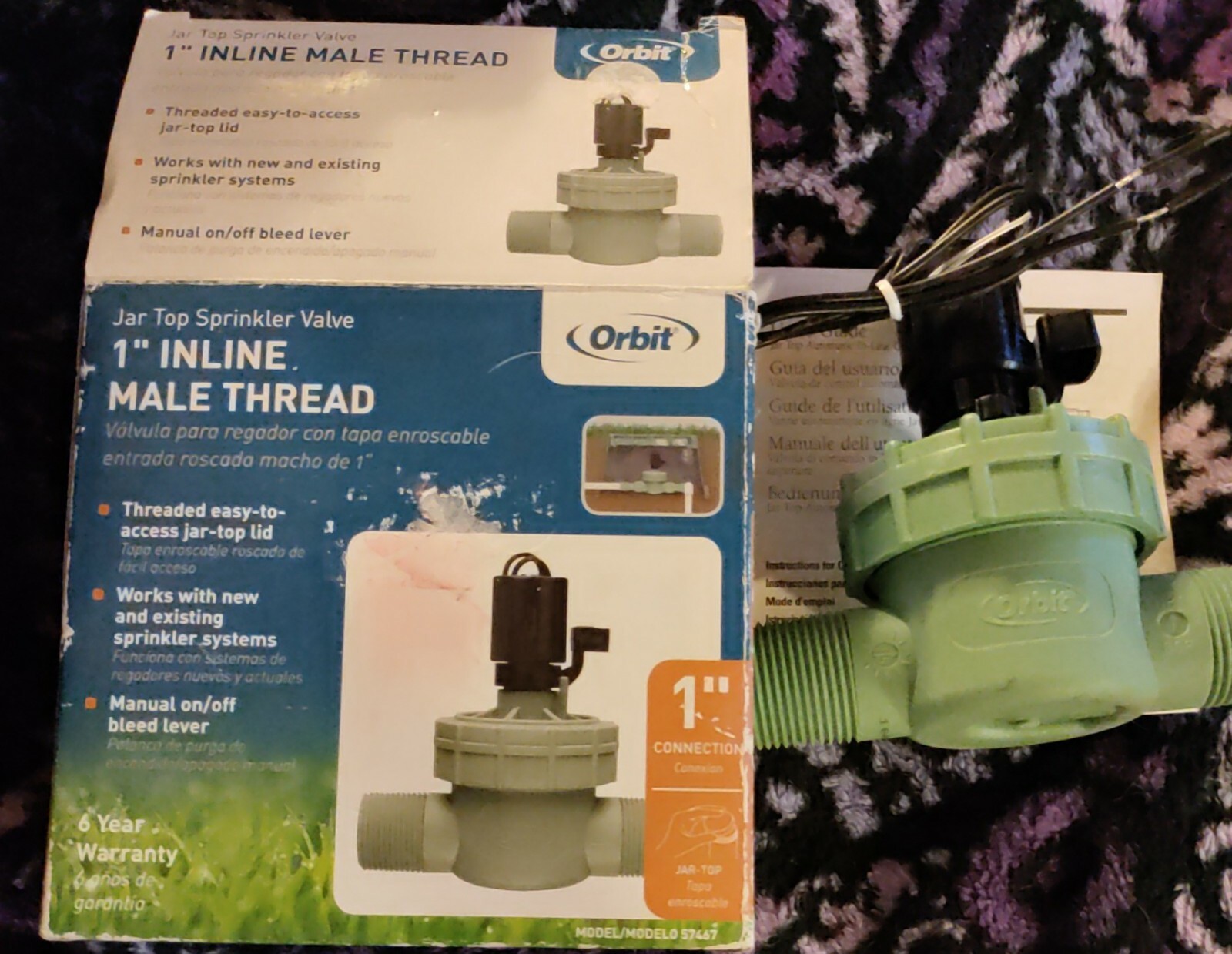 🔥Orbit Sprinkler System 1" Inch Male Threaded Jar Top Valve 57467 NEW🔥 ...