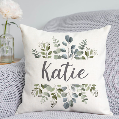 Personalised Floral Name Cushion | eBay UK