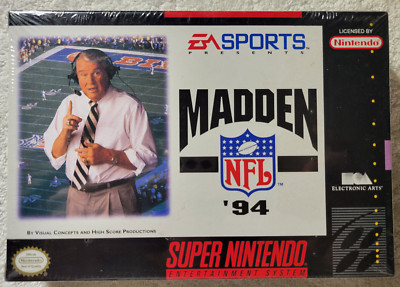 Brand New Factory Sealed Madden 94 NFL Football for SNES Super Nintendo ...