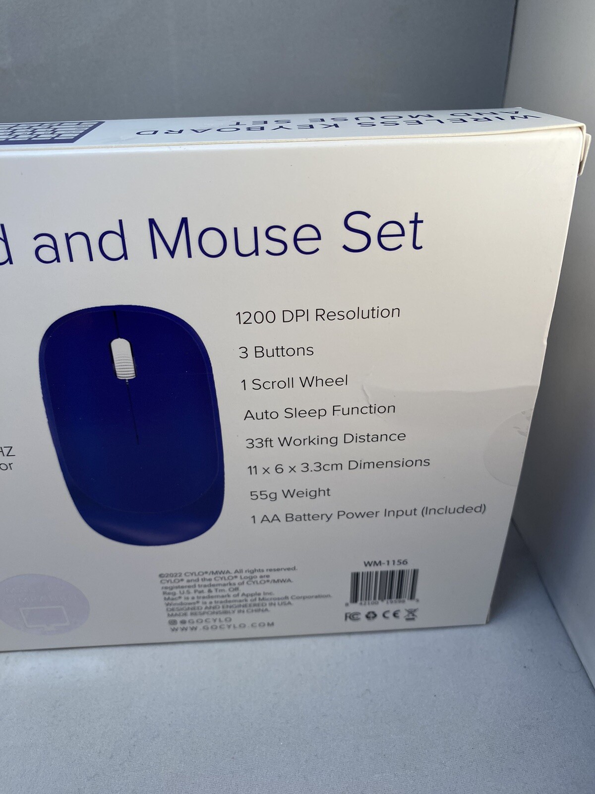 Cylo Metallic Blue Wireless Keyboard & Mouse Combo Set for sale online ...