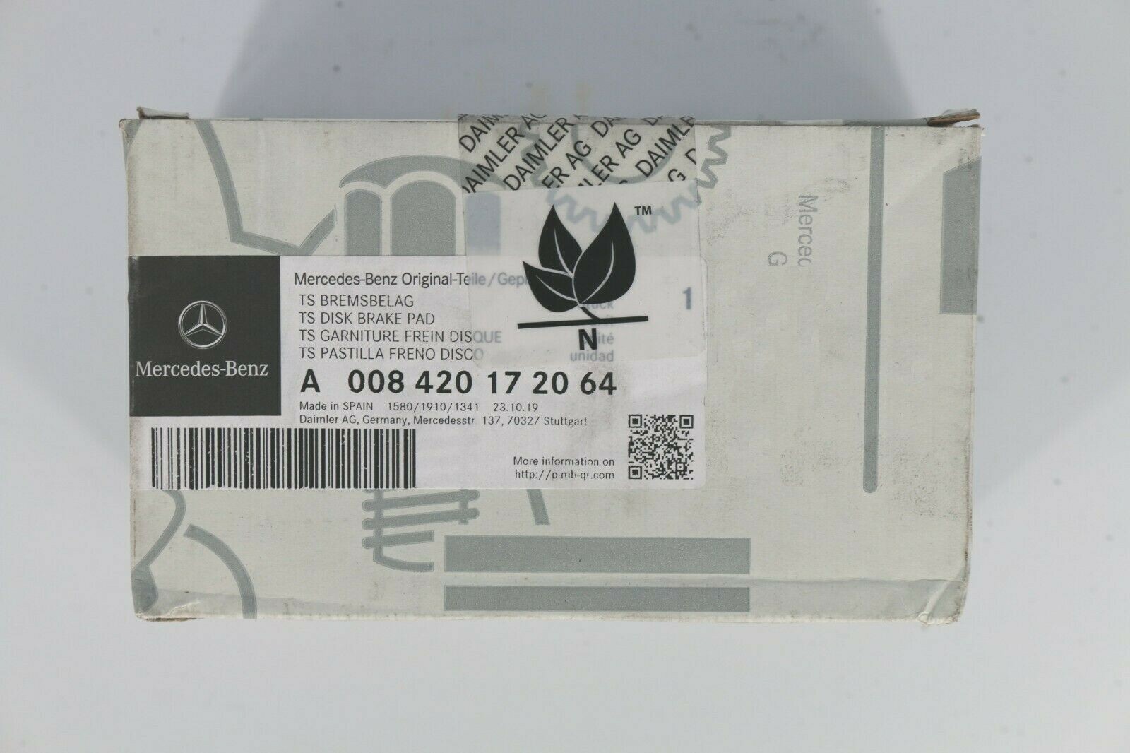 Mercedes-Benz Genuine Front Brake Pad A0084201720 / 0004209503 ...