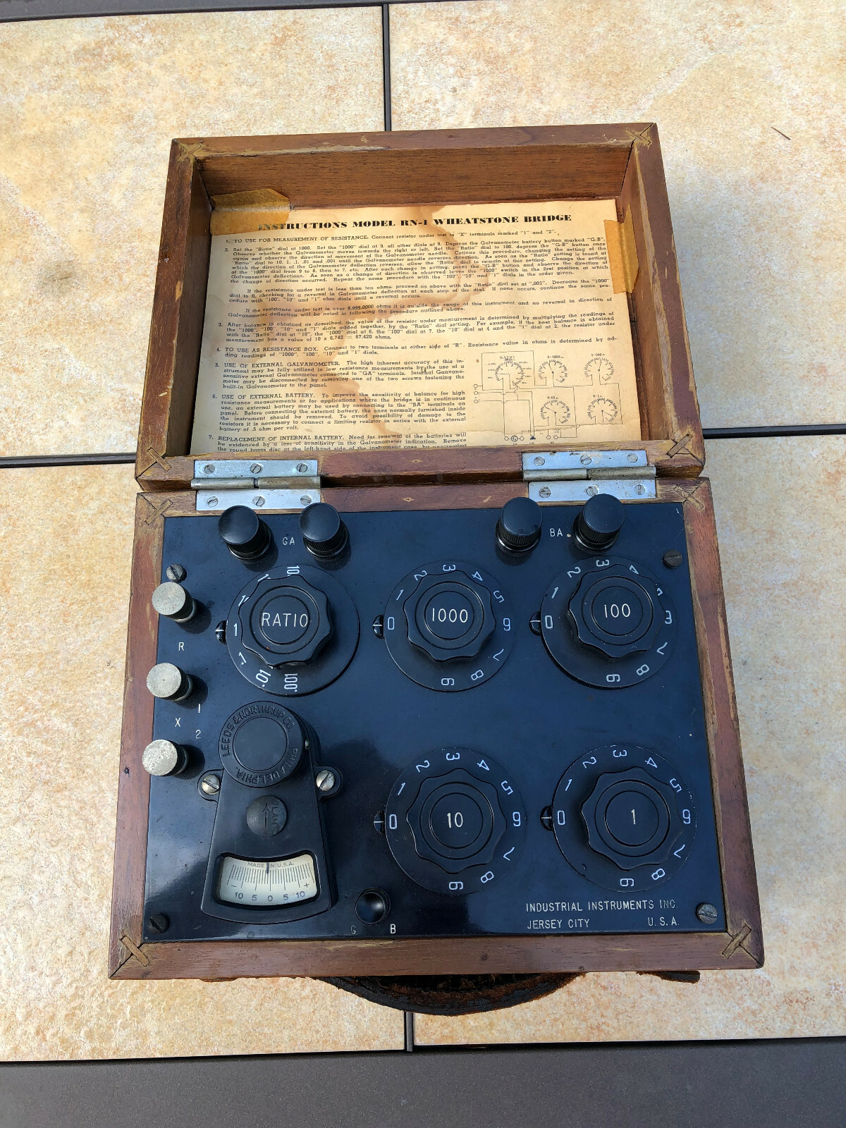 Industrial Instruments Model RN-1 Wheatstone Bridge Resistance Meter | eBay