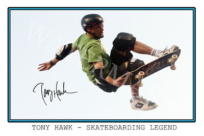 'Birdman' Tony Hawk signed 12x18 inch photograph poster - Top Quality ...