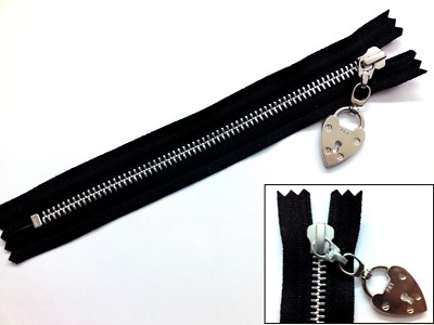Zip, Zipper, Padlock Puller, Closed End, Metal, YKK, Black | eBay UK