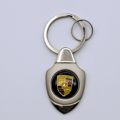 Silver Metal Porsche Key Ring Key Chain Fob Crest Accessory From Dealer ...