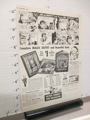 magazine ad 1943 STRATHMORE Aurora IL magic slate Peter Rabbit magic set comic | eBay