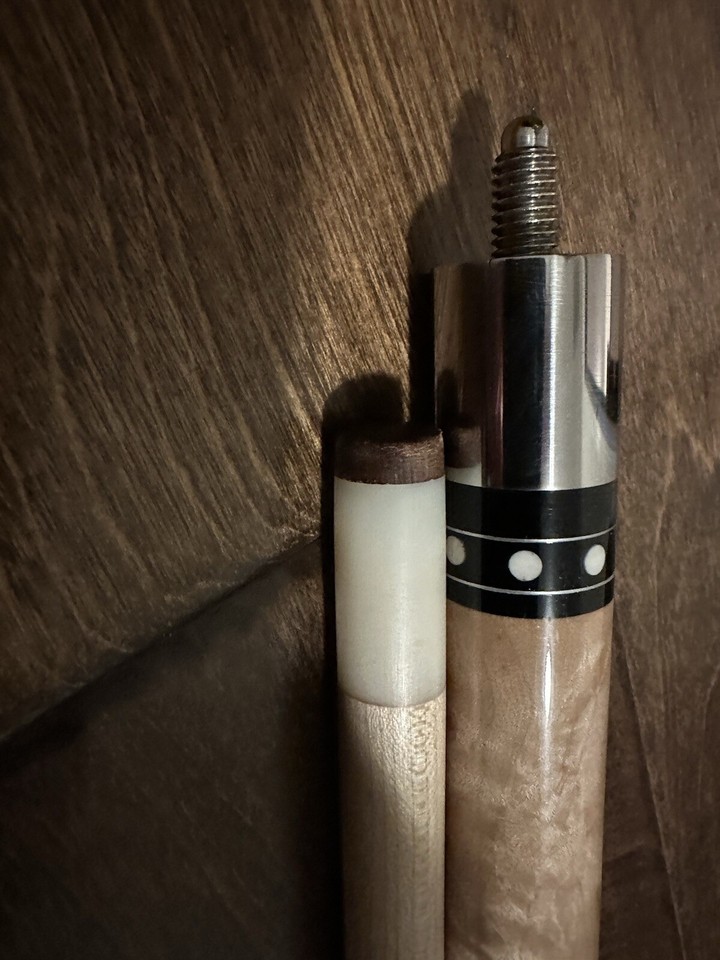 Custom Pool Cue w/ Pearl Inlays Cobra Skin Wrap! | eBay