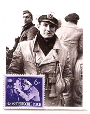 1944 Nazi Germany Third Reich War Hero U BOAT submarine Captain stamp ...