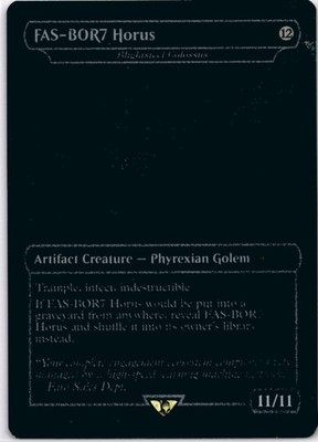 MTG FAS-BOR7 Horus - Blightsteel Colossus (Rainbow Foil) Foil NM Secret ...