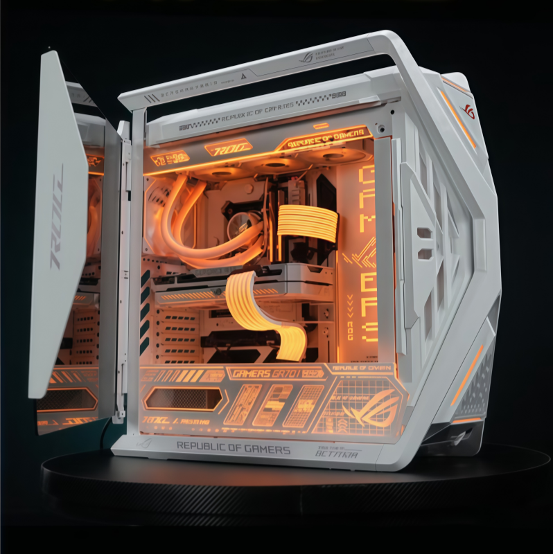 ASUS ROG HYPEION GR701 Cyberpunk Theme Customized Case + 4PC UV Light ...