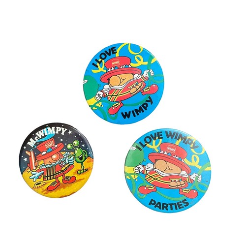 Mr Wimpy Badges x 3 Vintage Bundle Joblot | eBay