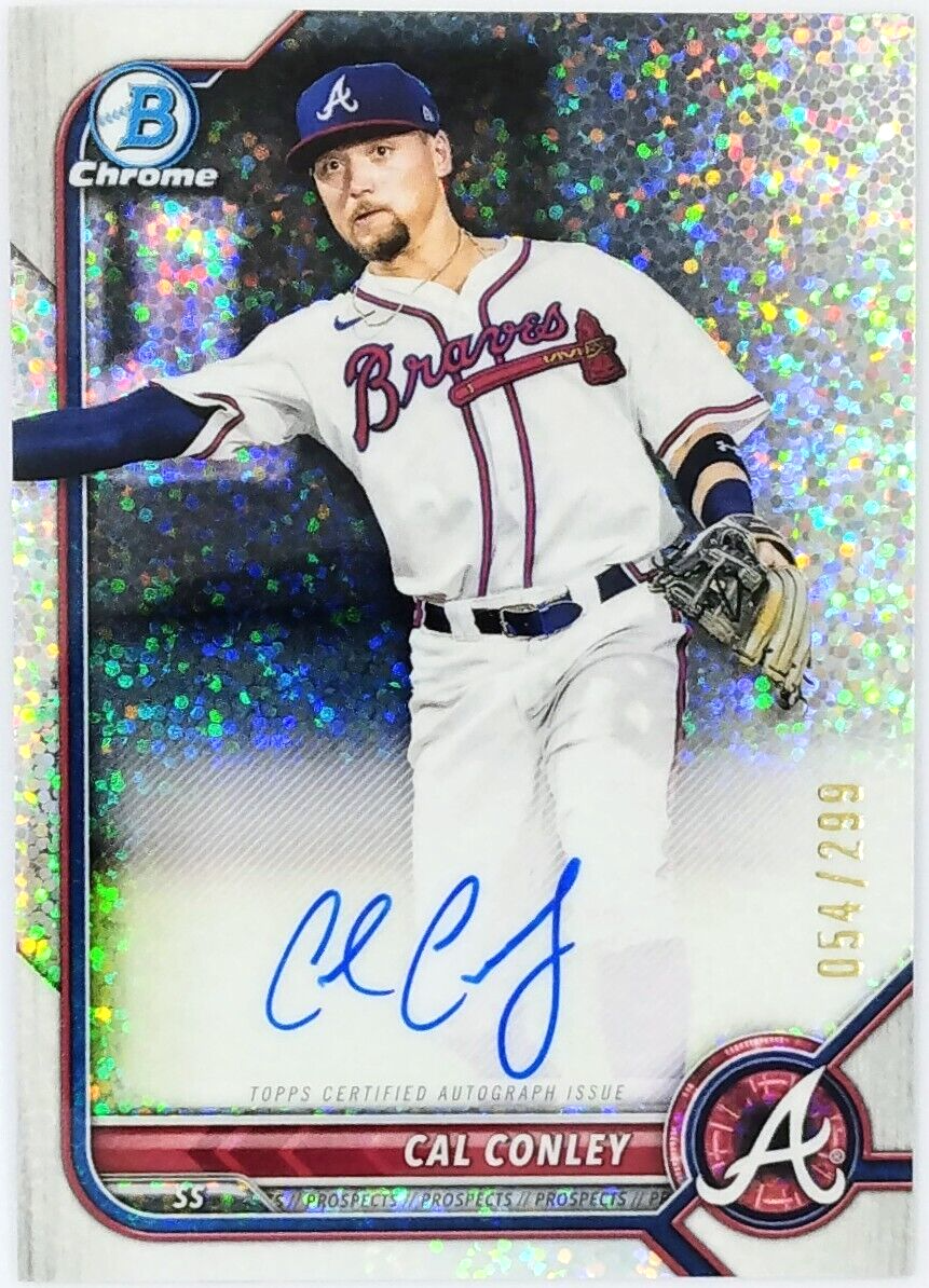 CAL CONLEY 2022 Bowman Chrome CPA-CC PROSPECT SPECKLE REFRACTOR AUTO ...