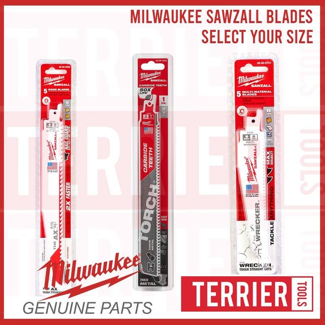 Milwaukee 48005189 Sawzall Recipro Saw Blade 300mm 18 TPI Metal Thin ...