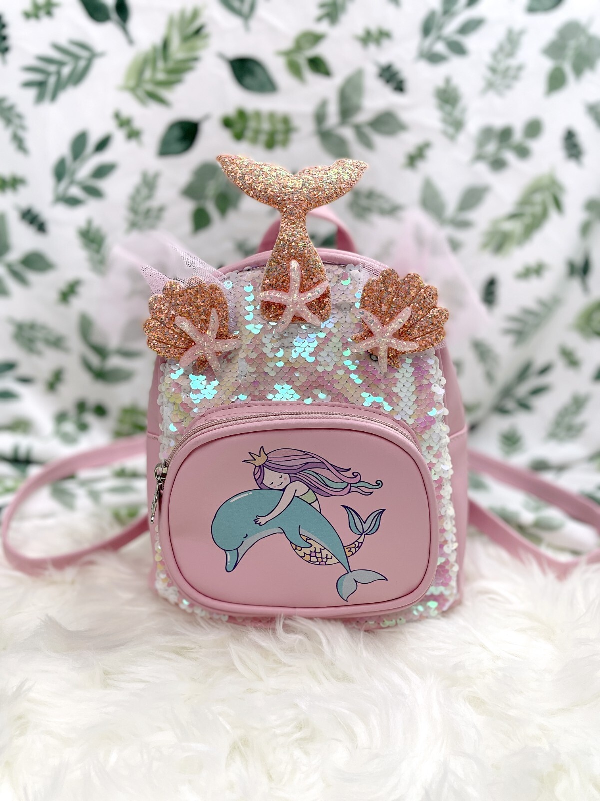 The Little Mermaid Backpack | Sequin Mermaid Tails Backpack | Girls ...