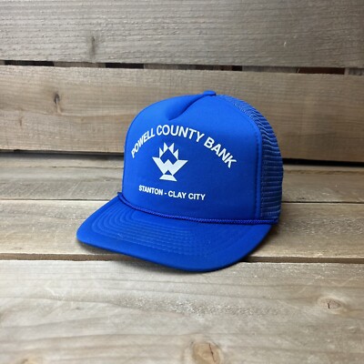 Vintage Powell County Bank Clay City Stanton Kentucky Snapback Trucker ...
