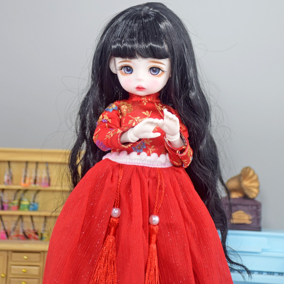 Red Ancient Costume Cute BJD Doll 1/6 Ball Jointed Lovely Girls BJD ...