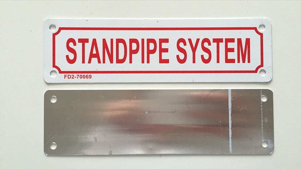 STANDPIPE SYSTEM SIGN ( ALUMINIUM 2X7 )-REF24-1027 | eBay