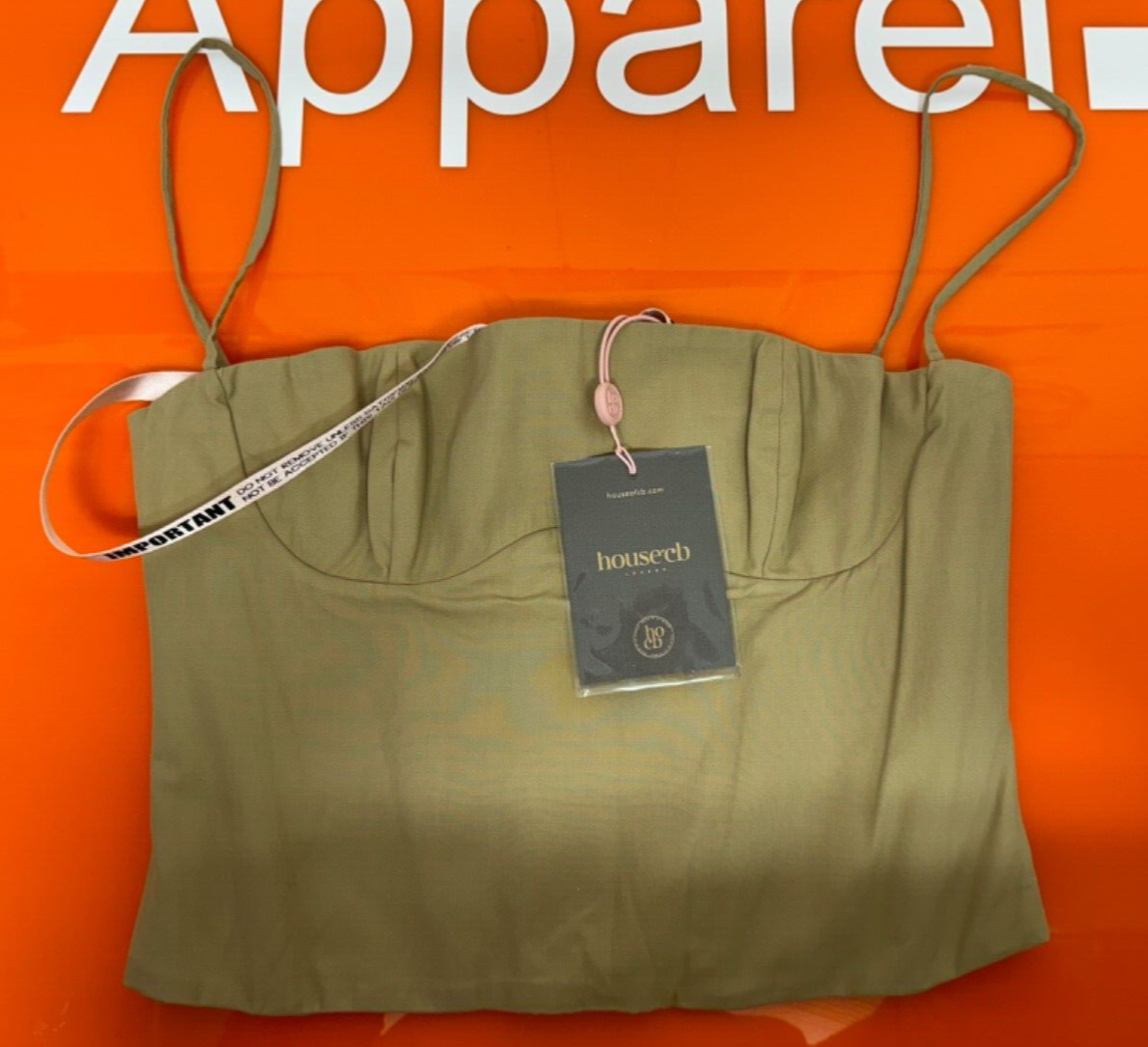 House Of CB Audette Structured Corset Top, Stone, Medium, BNWT, RRP £89 ...