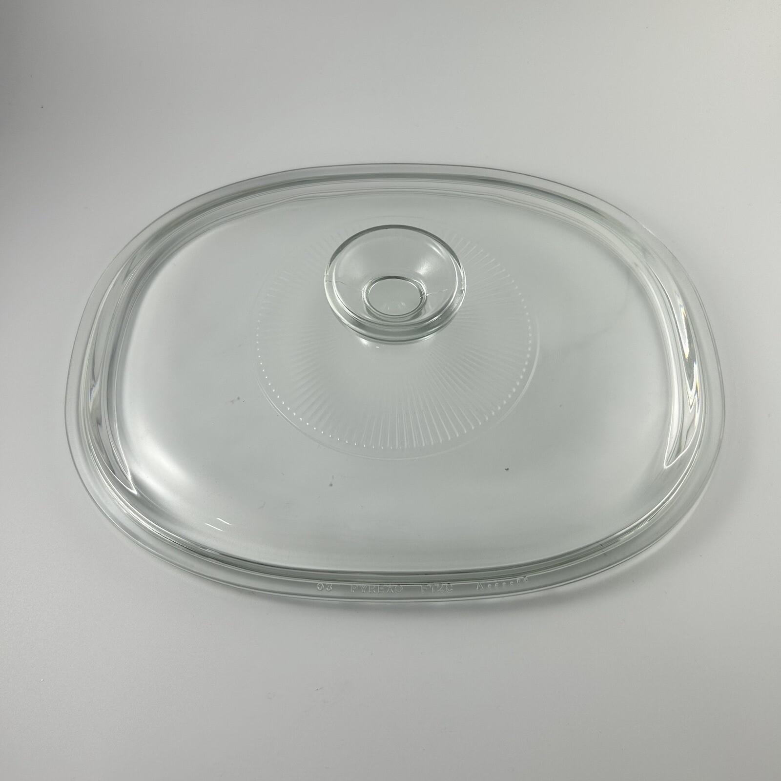 Pyrex Oval Oblong Lid ONLY F12C A Replacement Casserole Clear Glass ...
