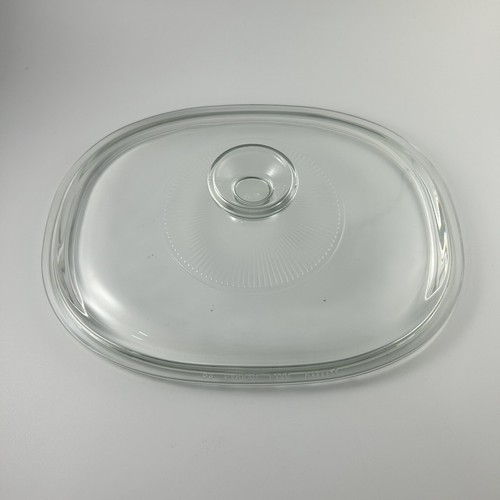 Pyrex Oval Oblong Lid ONLY F12C A Replacement Casserole Clear Glass ...
