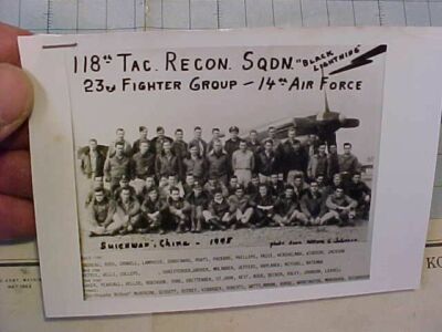 ORIGINAL WWII FLYING TIGERS 23rd FTR GP 118TH TAC. RECON SQDN PILOTS ...